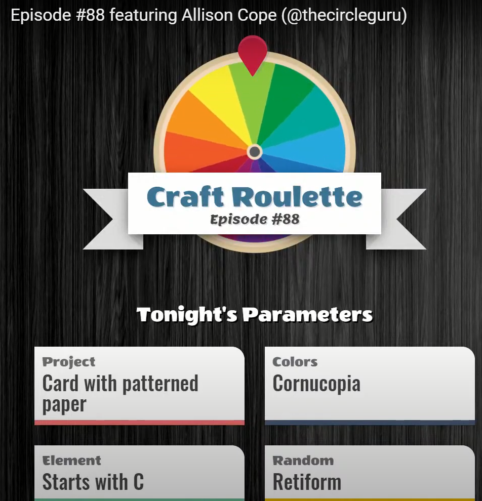 Craft Roulette #88 with Allison Cope – Tinstar Designs