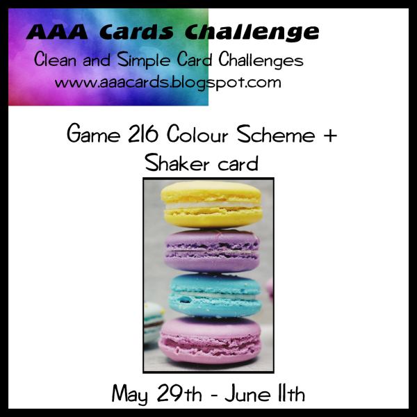 AAA Cards #216 – Colour Scheme + Shaker Card – Tinstar Designs