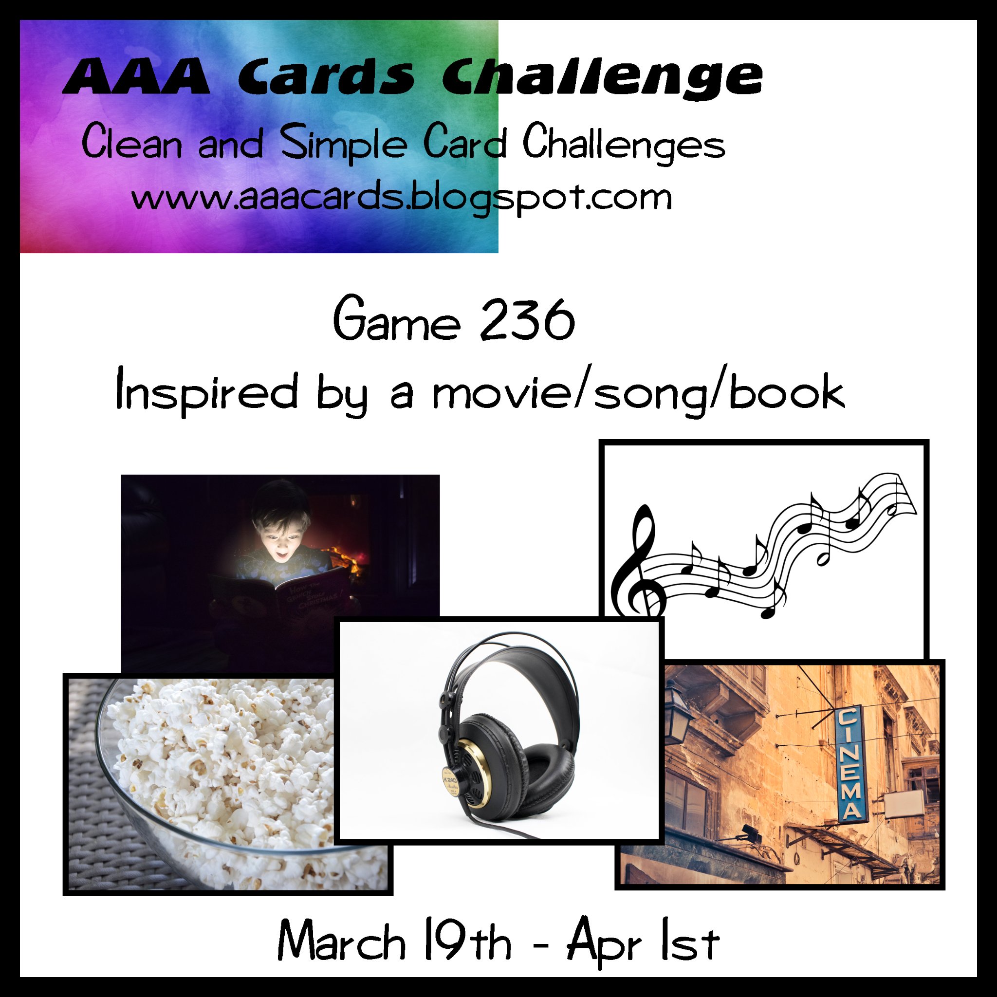 AAA Cards #236 – Inspired by a Movie/Song/Book – Tinstar Designs